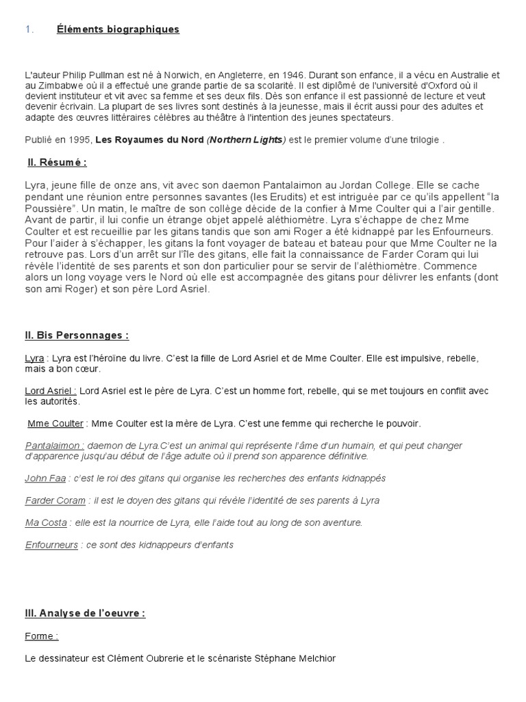 Résumé des Royaumes du Nord | PDF