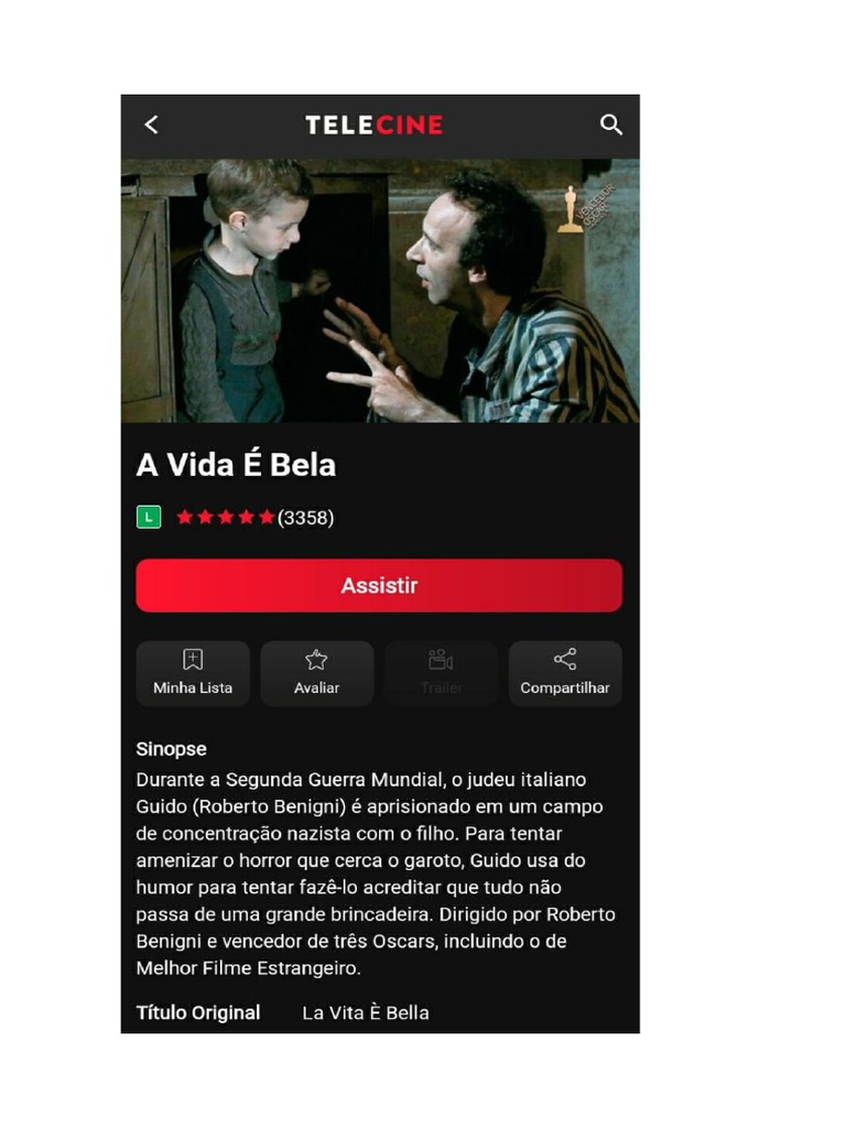 Atividade Complementar A Vida É Bela | PDF