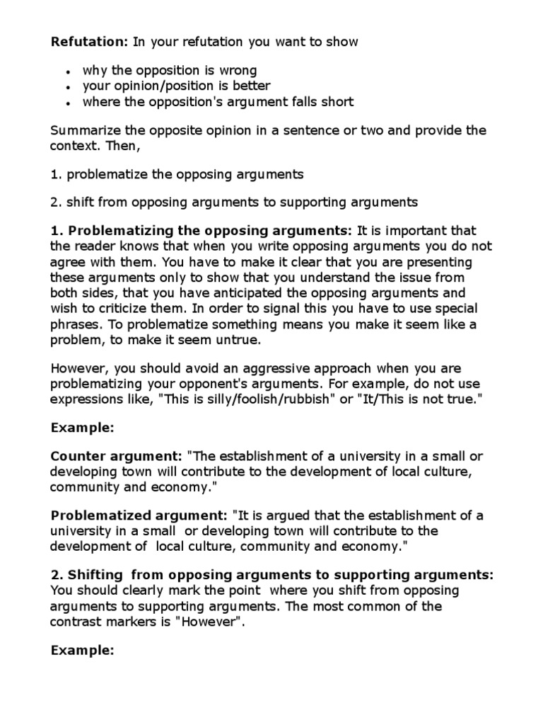 How to write a refutation | PDF