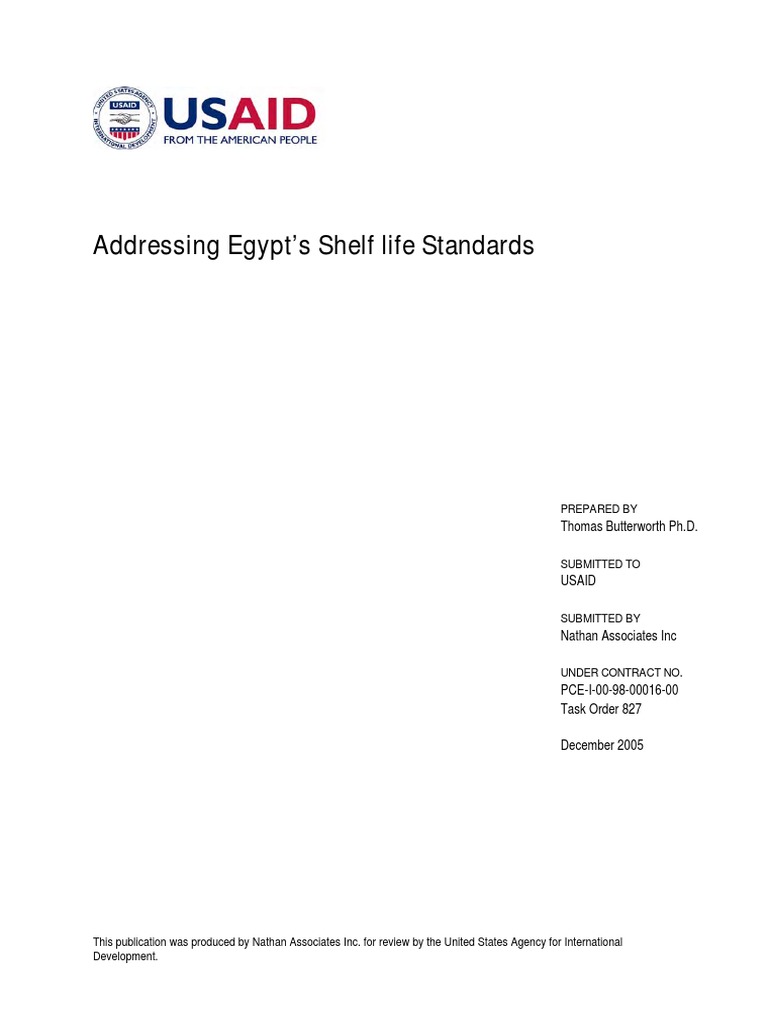 Addressing Egypt's Shelf Life Standards | PDF | Shelf Life | Food Safety