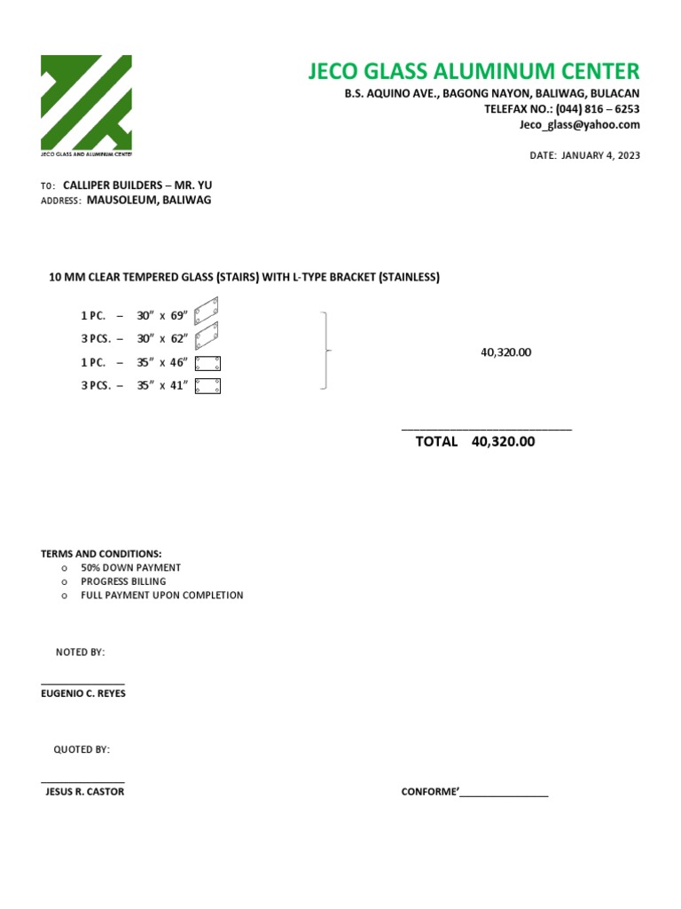 Calliper Builders 01 04 23 | PDF