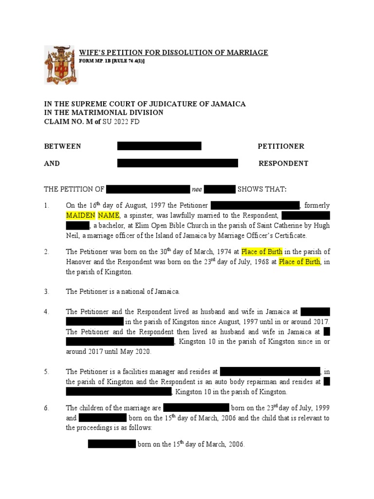 Wife Files for Divorce | PDF | Service Of Process | Common Law