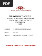 Contoh Notis Persidangan Tahunan Caw Umno | PDF