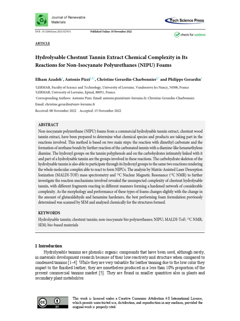 Hydrolysable Chestnut Tannin Extract Chemical Complexity in Its ...
