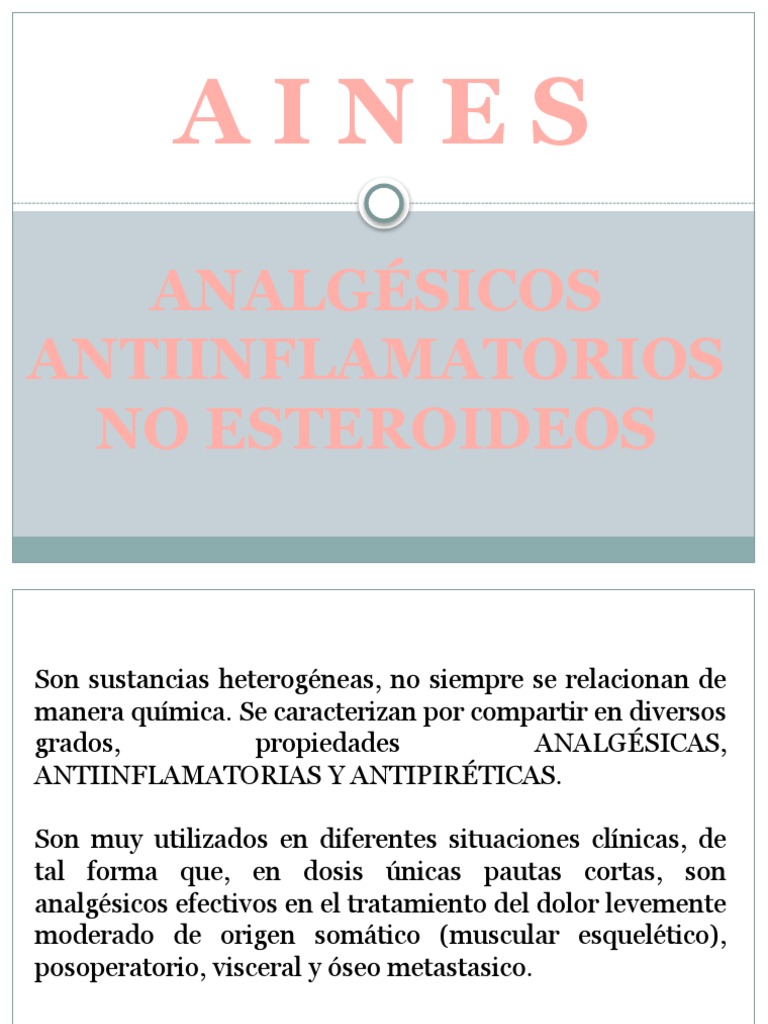AINEs: Analgésicos y Antiinflamatorios | PDF | Droga anti-inflamatoria ...
