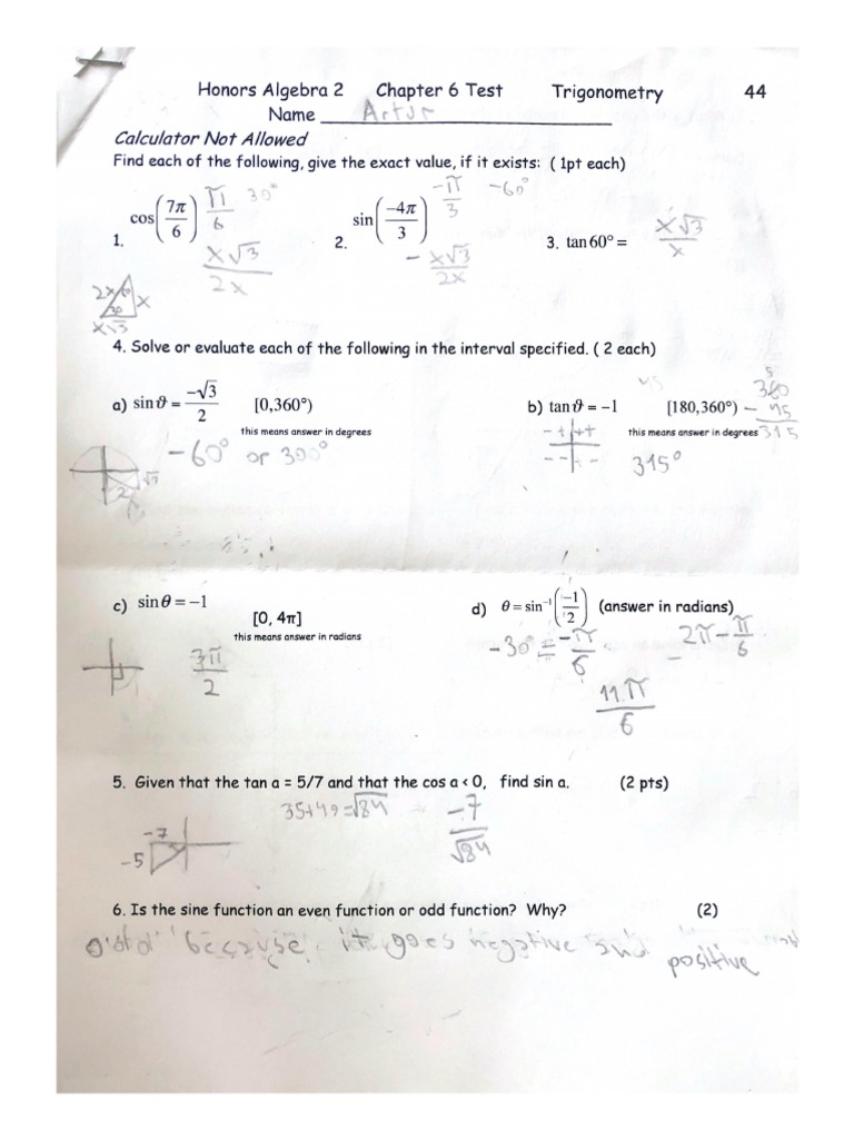 Chapter 6 Test Math | PDF