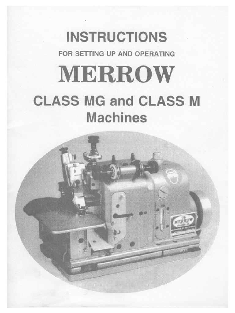 Merrow MG Manual | PDF