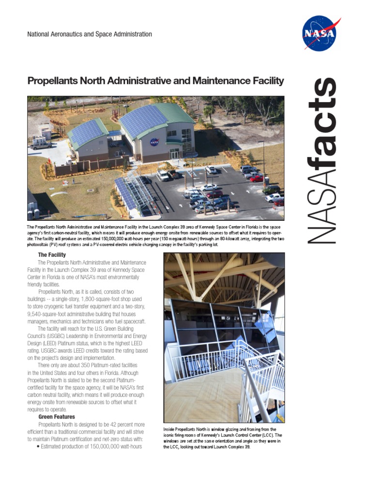 NASA Facts Propellants North Administrative and Maintenance Facility ...