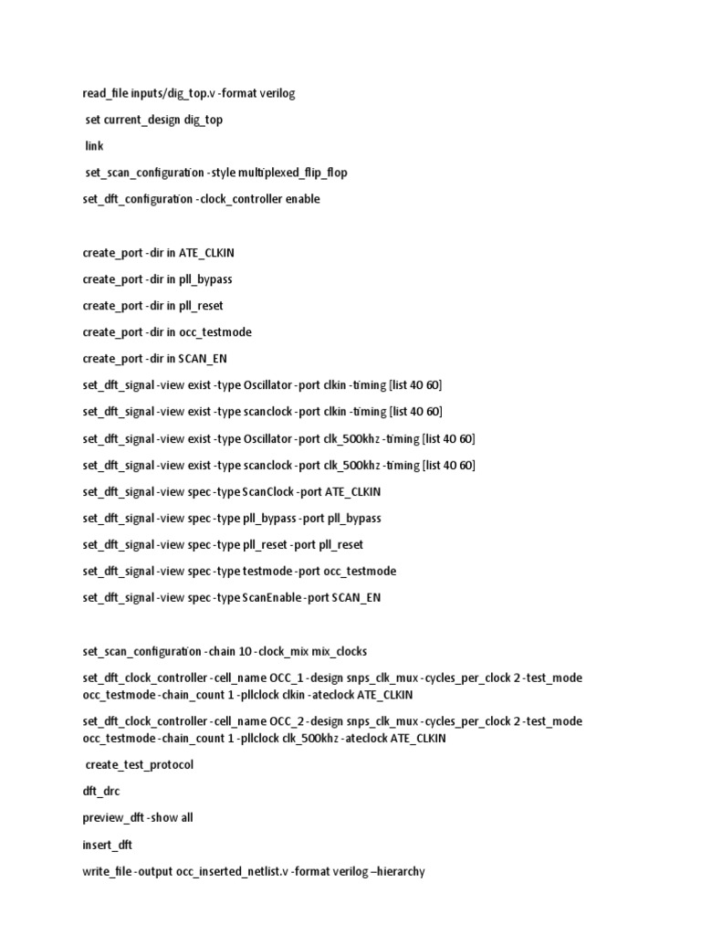 Scan Insertion Commands | PDF | Software Engineering | Computer Engineering