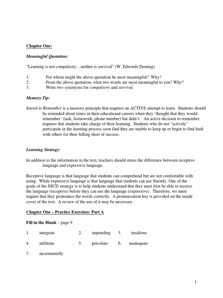 Answers Building College Vocabulary College | PDF | Memory | Mental Image