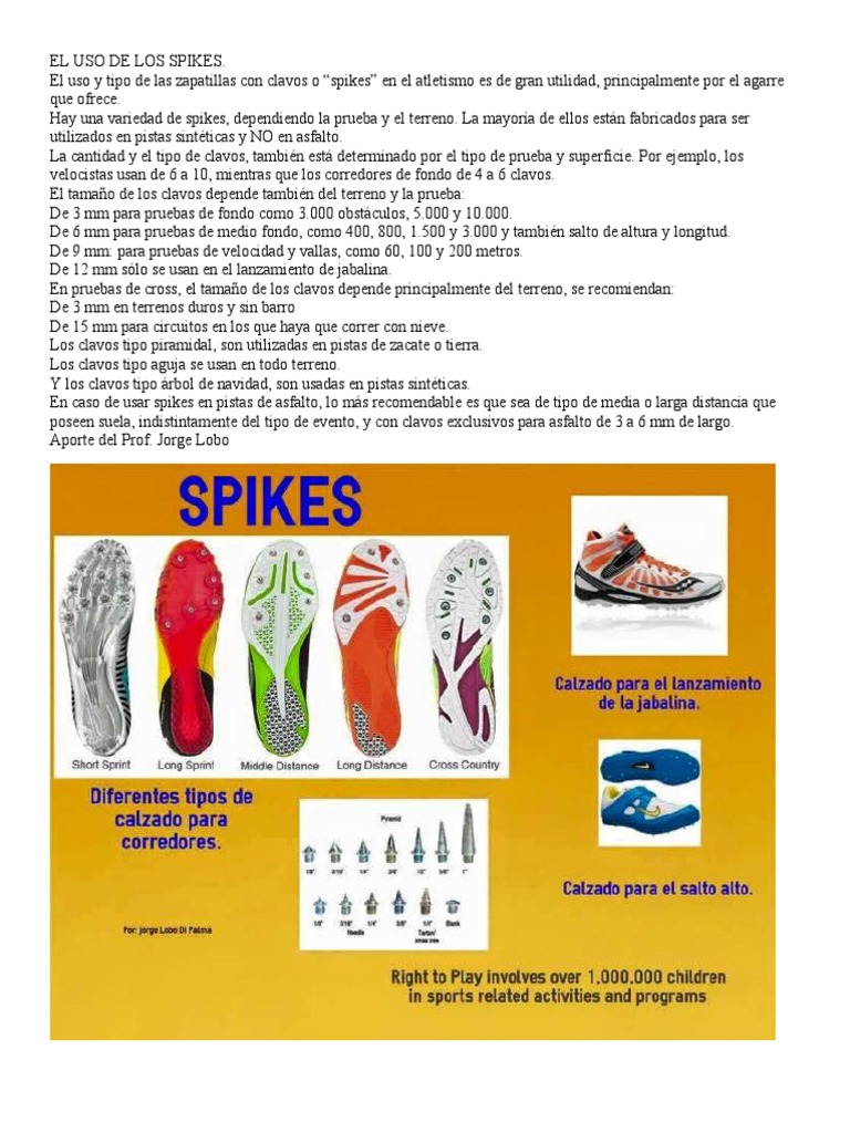 El Uso de Los Spikes | PDF | Deporte del atletismo