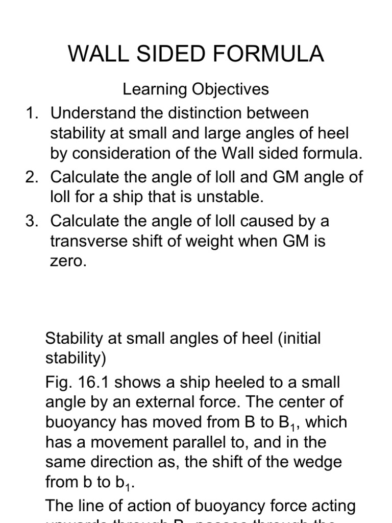 Wall Sided Formula | PDF