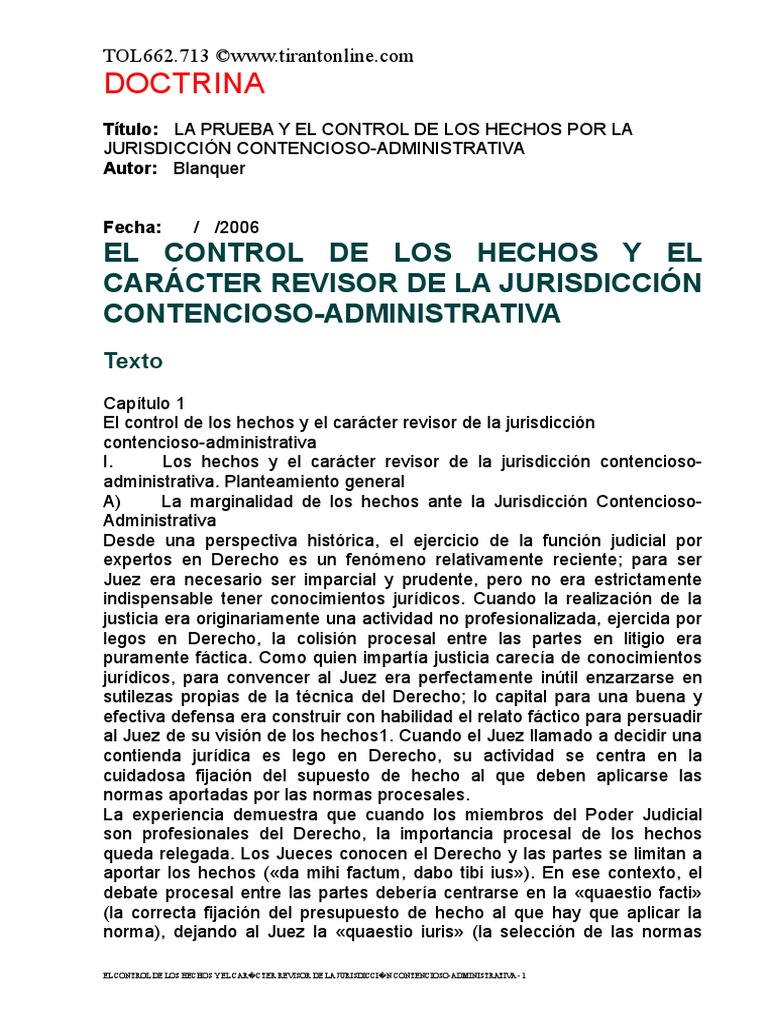 01 - El Control de Los Hechos y El Carácter Revisor | PDF ...