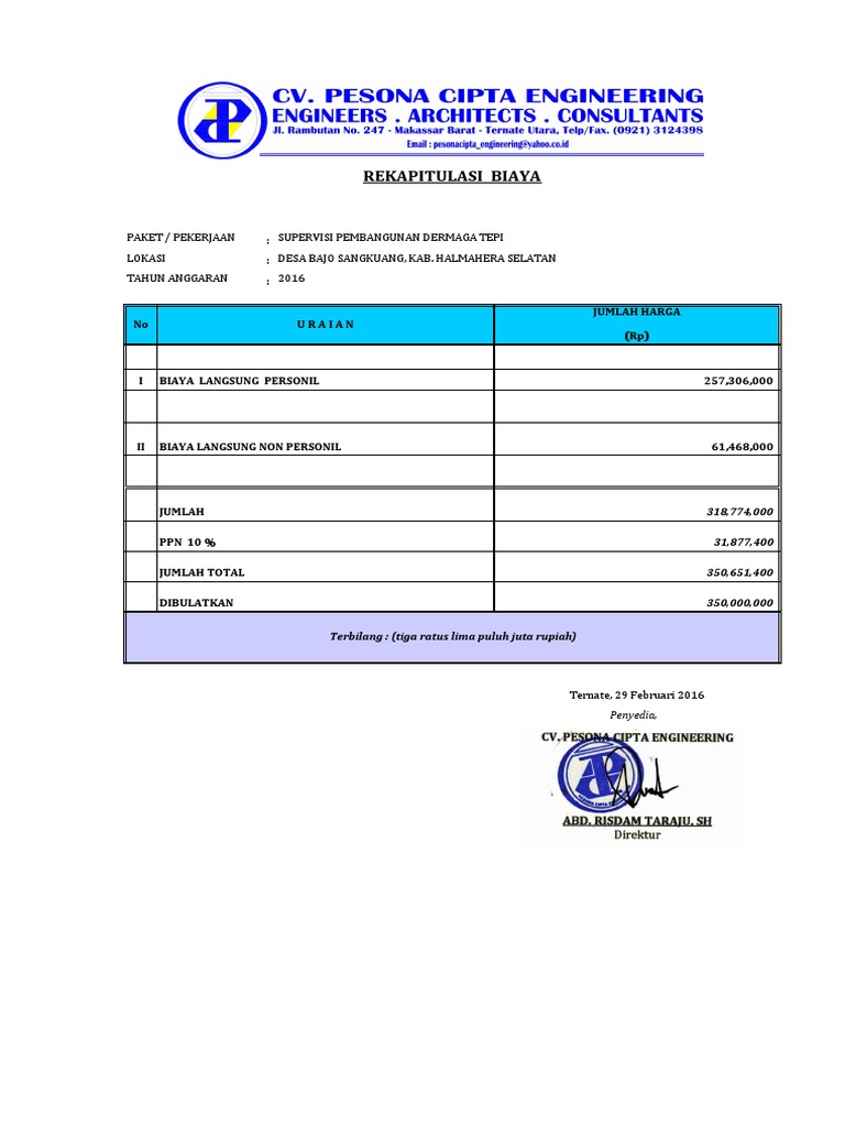 Back Up Invoice BLN 7 Laporan Akhir | PDF