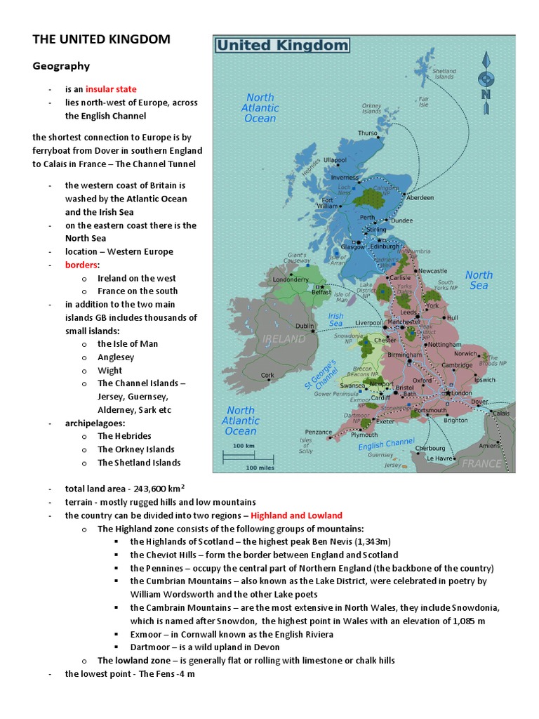 Maturita Topic - UK Geography | PDF | United Kingdom | Scotland