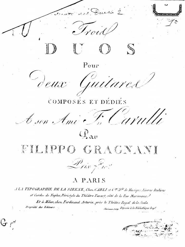 Gragnani, Duo Per 2 Chit Dedicati e Carulli | PDF