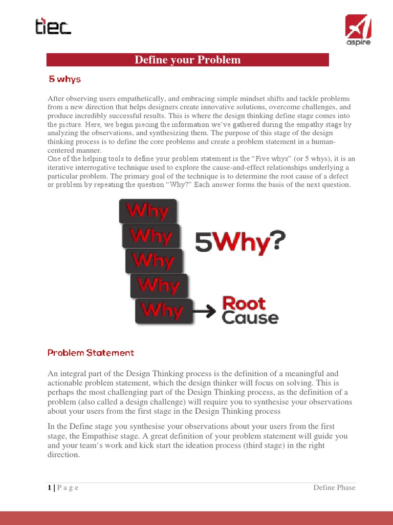 Define Your Problem | PDF | Design Thinking | Psychological Concepts
