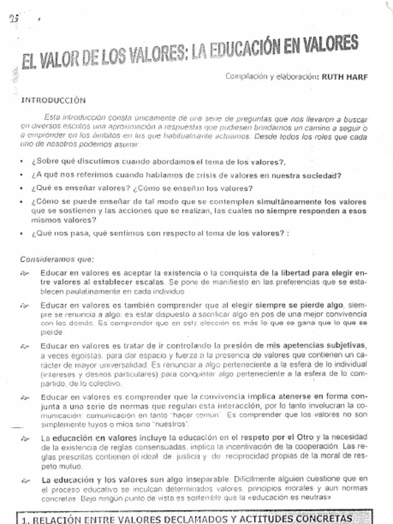 El Valor de Los Valores | PDF