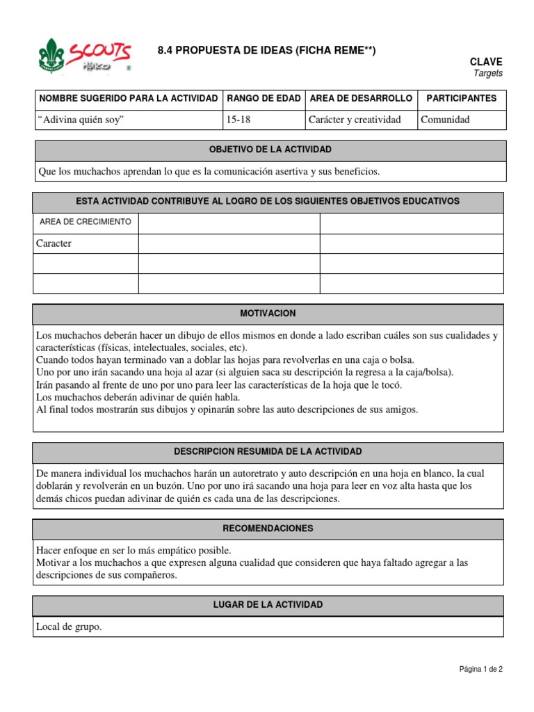 Adivina Quien Soy | PDF