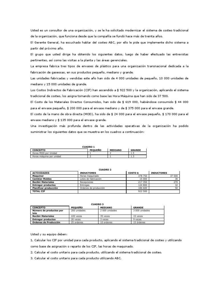 Ejercicio ABC 21 | PDF | Economias