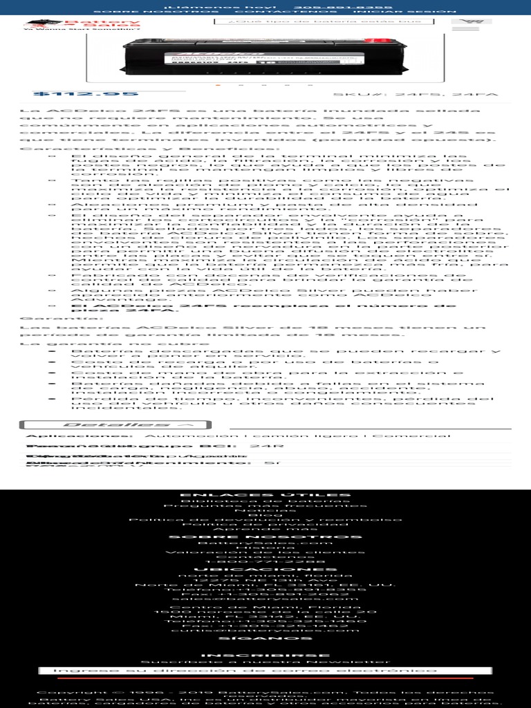24FS ACDelco - BATERIAS | PDF | Corrosión