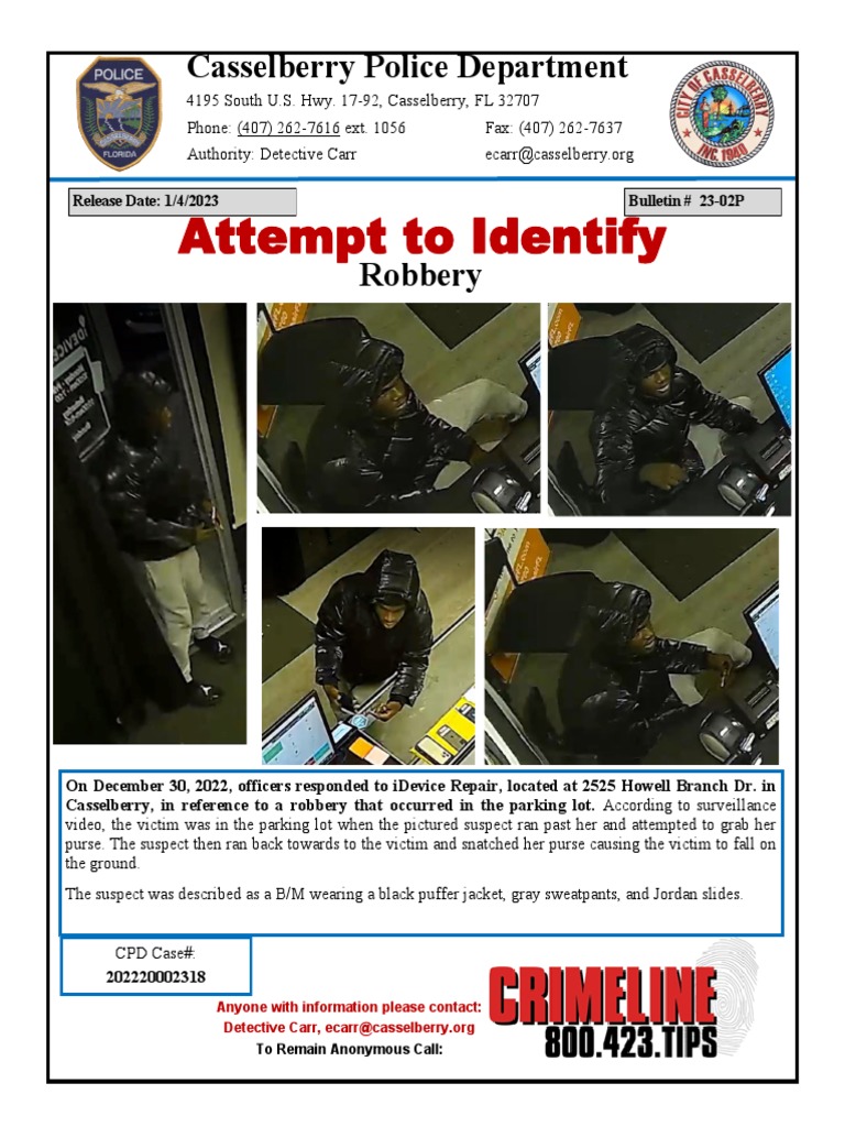 Casselberry Robbery Flyer | PDF