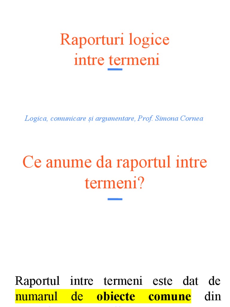 Raporturi Termeni - LOGICA | PDF