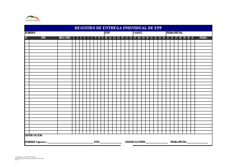 LB If SSS SLB 0013 Entrega Individual de EPP | PDF