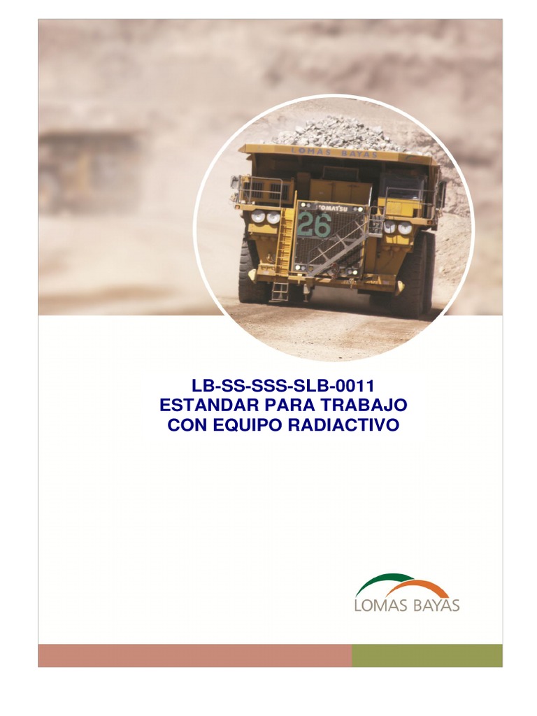 LB-SS-SSS-SLB-0011 - Estandar para Trabajo Con Equipo Radiactivo | PDF ...
