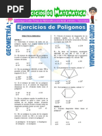 Ejercicios de Poligonos para Primero de Secundaria | PDF | Geometría euclidiana | Formas geométricas