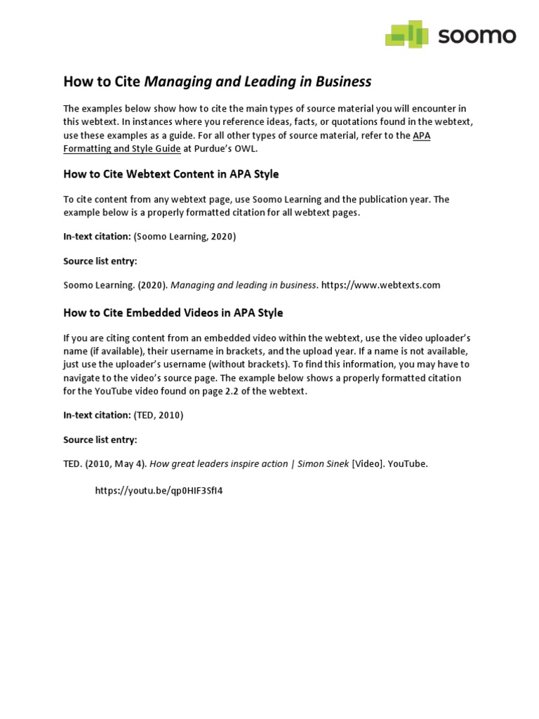 Citing Soomo | PDF