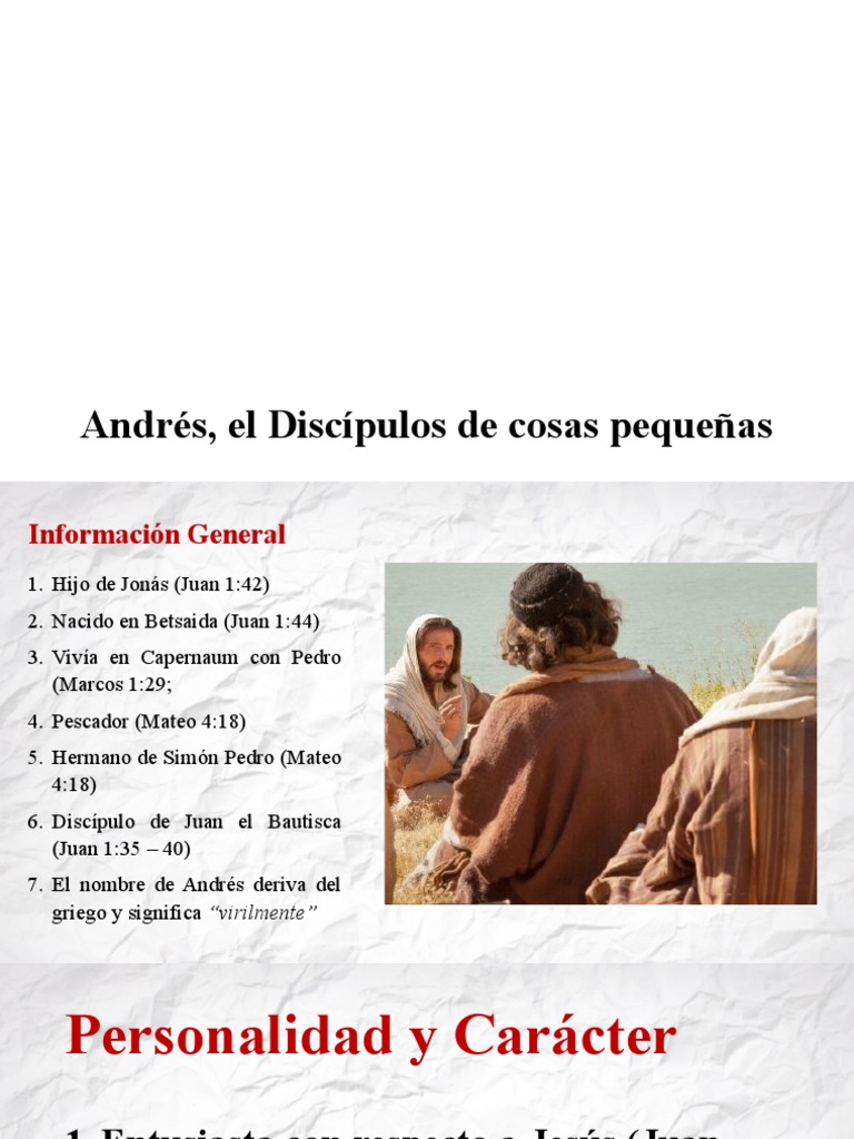 El discípulo Andrés: Un seguidor entusiasta de Jesús conocido por ...