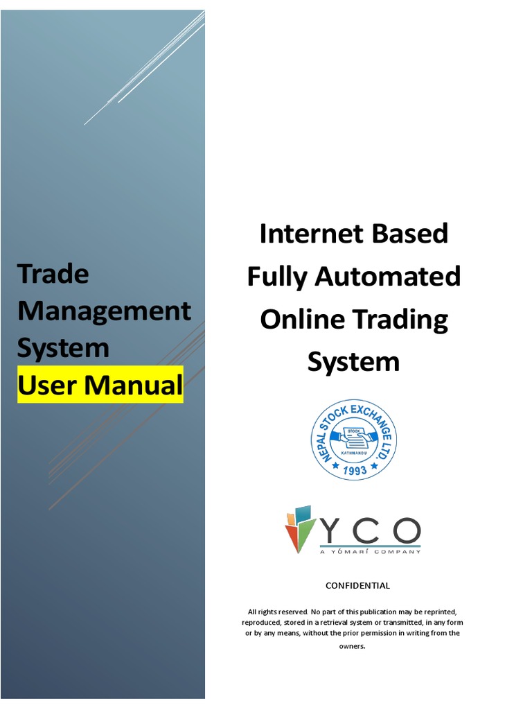 Internet Based Fully Automated Online Trading System Trade Management ...