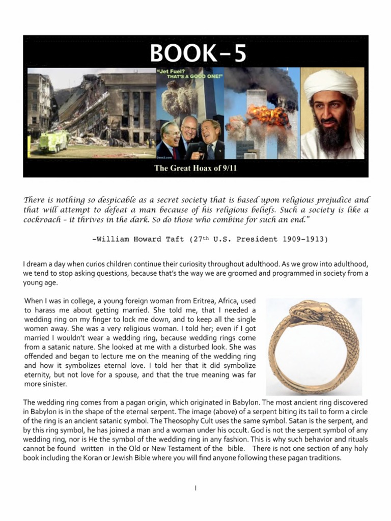 Book 5 The Great Hoax of 9 - 11 | PDF | Hijackers In The September 11 Attacks | Medical Device