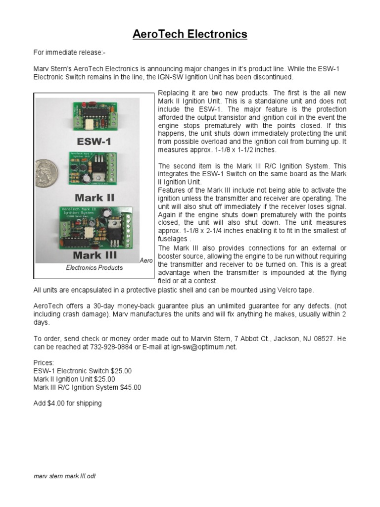 Marvv Stern Mark III | PDF | Ignition System | Information And Communications Technology
