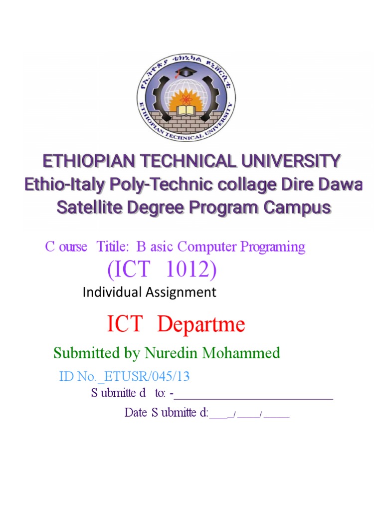 Assignment Programming Pdf Software Programming 