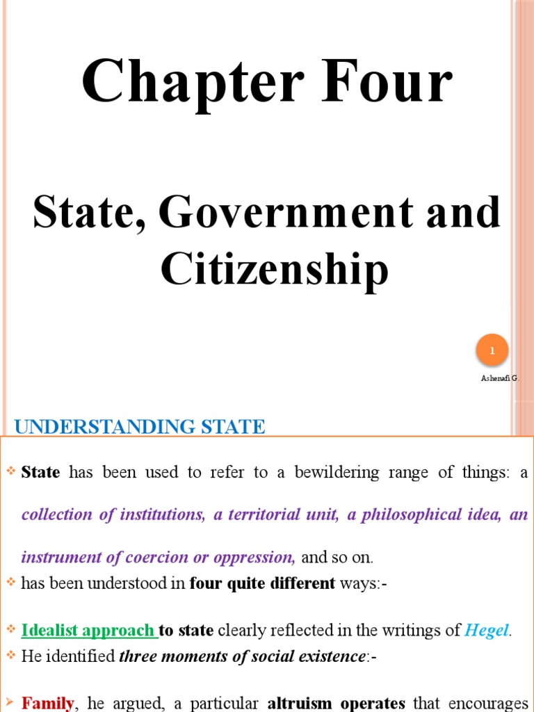 4 CHAPTER State Government and Citizenship | PDF | State (Polity ...