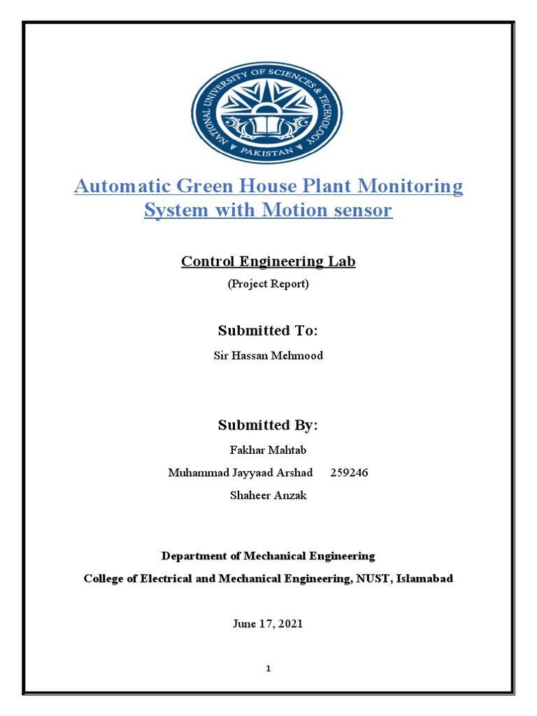 Automatic Green House Plant Monitoring System | PDF | Infrared | Arduino