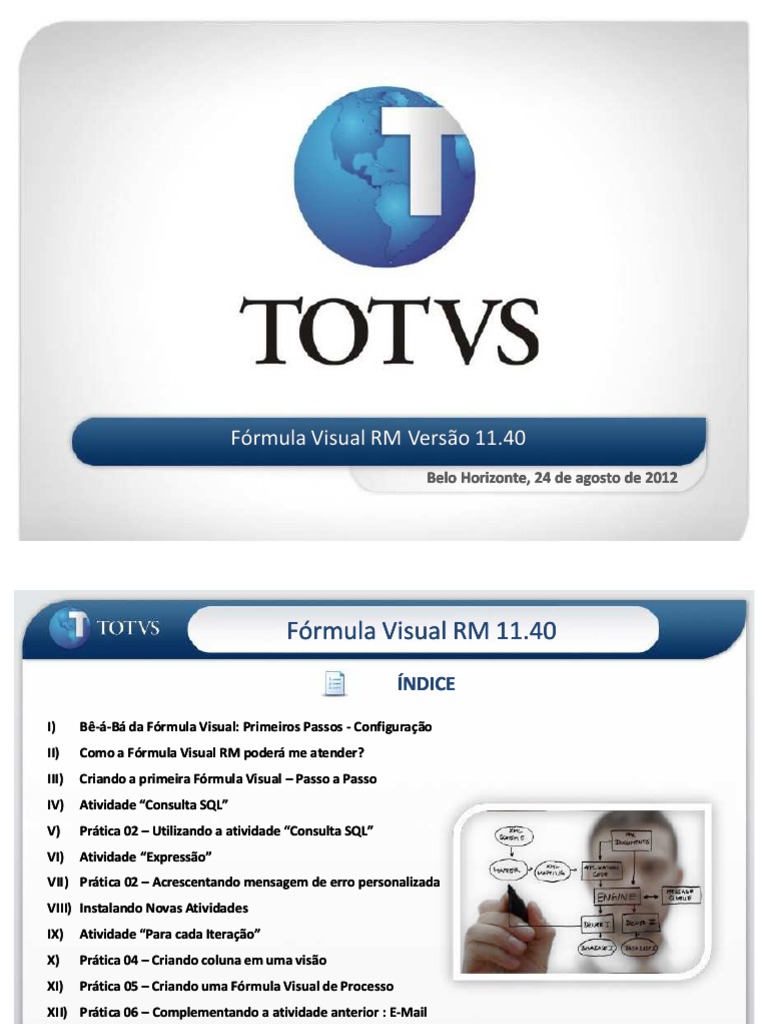 Apostila - Fórmula Visual RM Versão 11.40 | PDF | Fluxo de trabalho | SQL