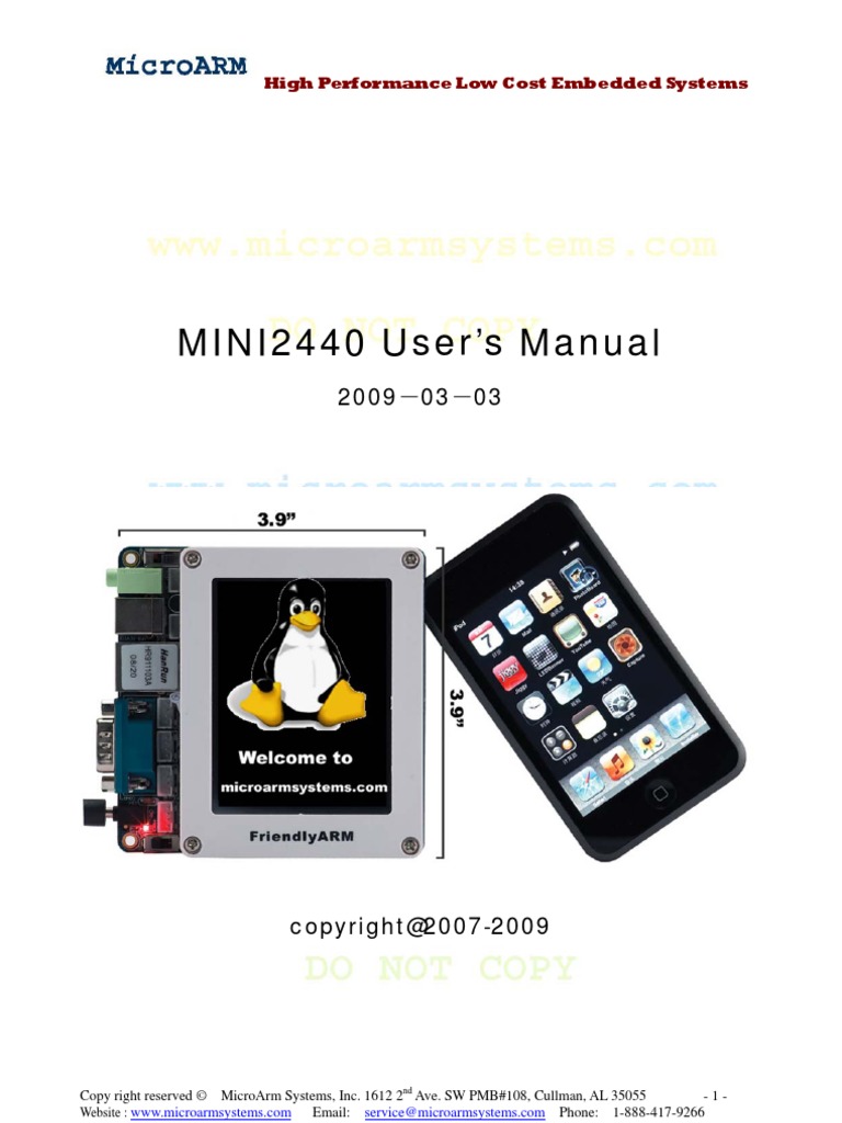 Mini2440 User Manual | PDF | Booting | Usb Flash Drive