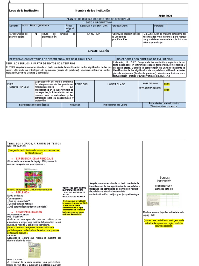 Modeo de Planificación Con Erca | PDF | Planificación | Cognición