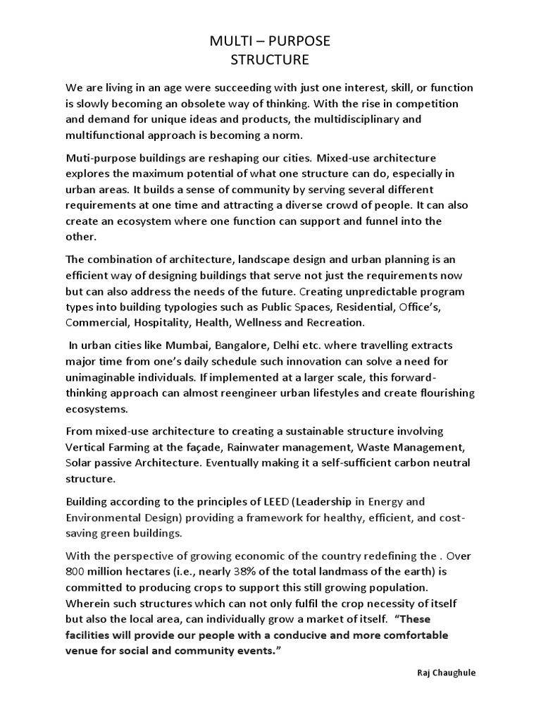 The Rise of the Multipurpose Structure: Exploring the Benefits of Mixed ...