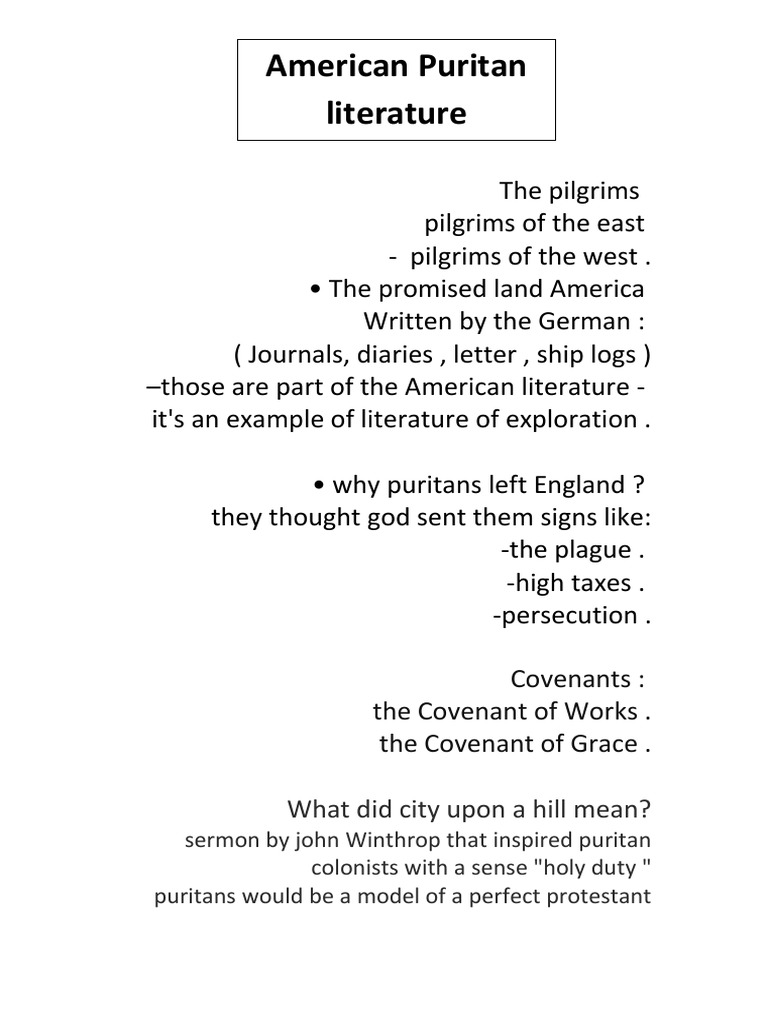 American Literature | PDF | Age Of Enlightenment | Puritans