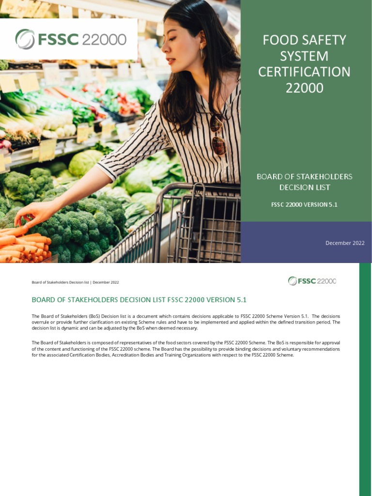 BoS List FSSC 22000 V5.1 December 2022 | PDF | Business