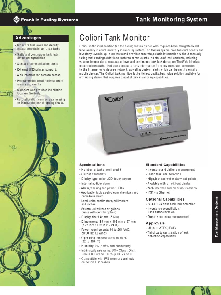 Comprehensive Overview of the Colibri Tank Monitoring System: Features ...