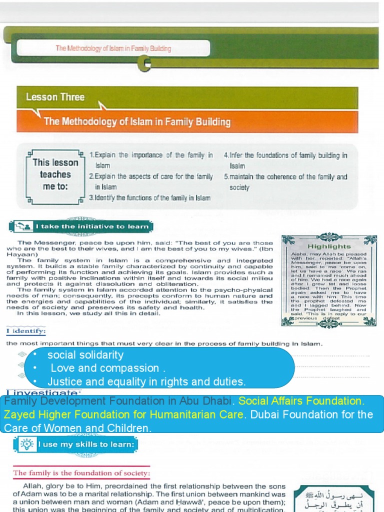 U3. l3. The Methodology of Islam in Family Building | PDF | Marriage | Family