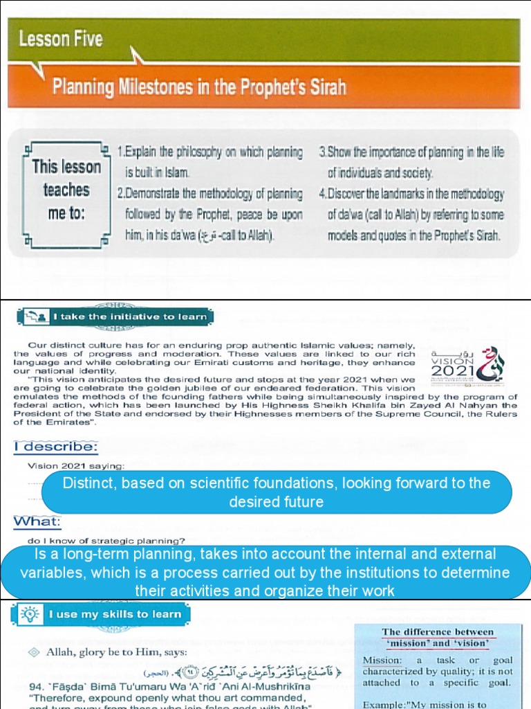 U2. l5. Planning Milestones in The Prophets Sirah | PDF | Muhammad