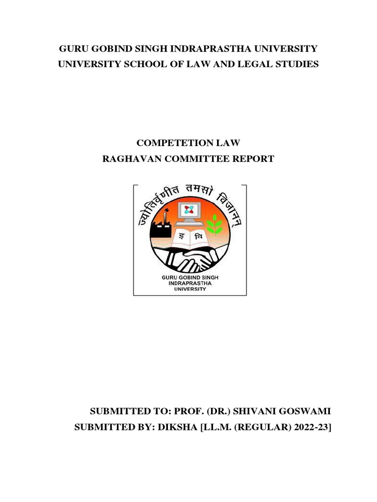 Raghavan Committee Report Overview | PDF | Competition Law | Monopoly