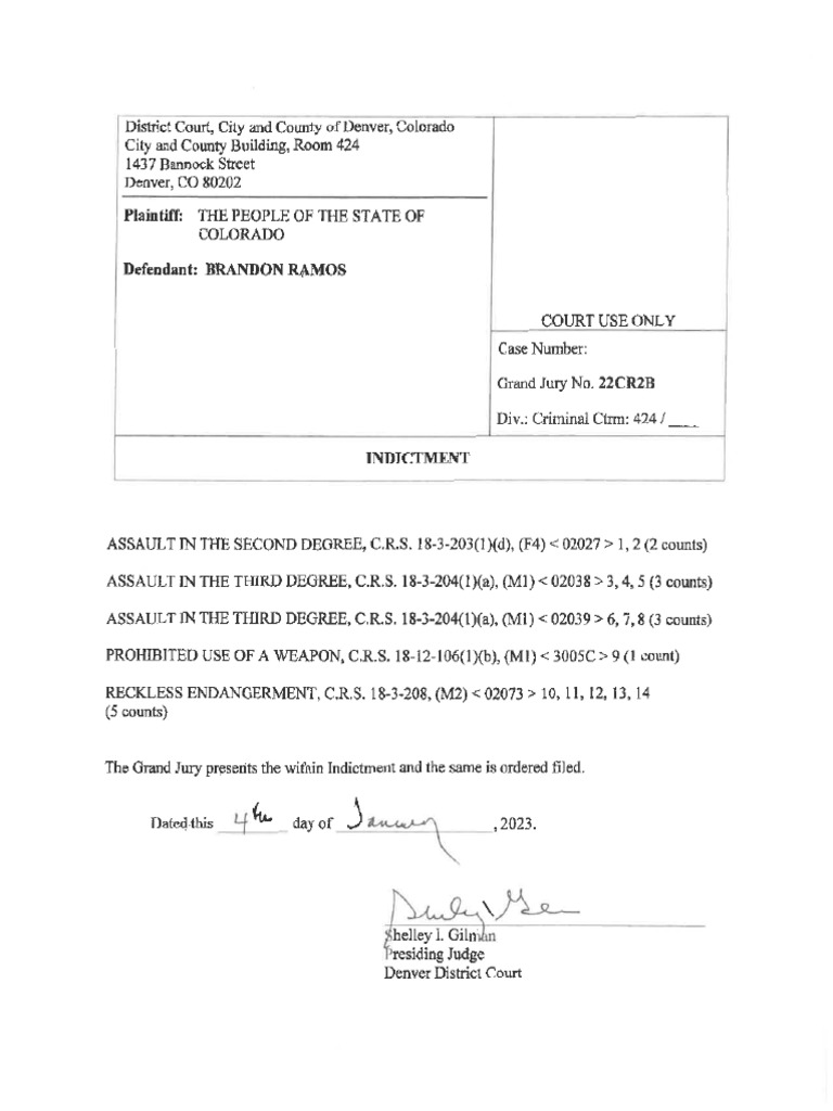 Brandon Ramos Indictment | PDF