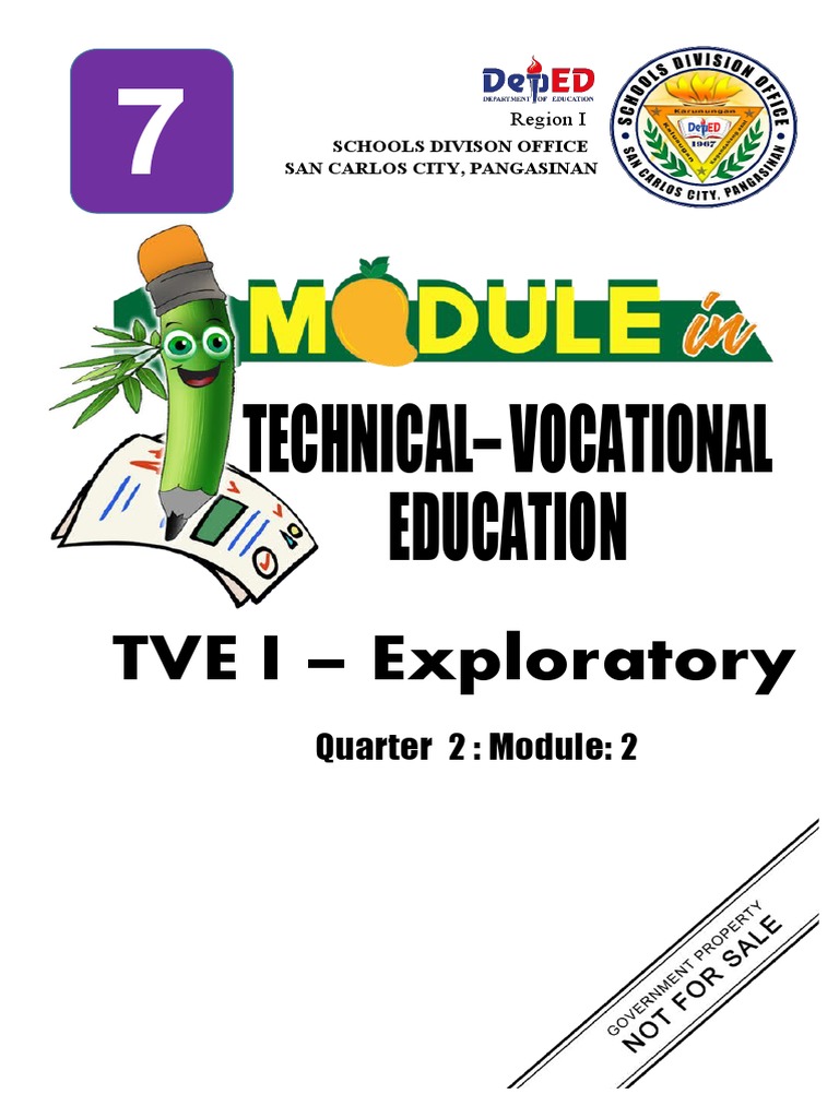 TVEI EXPLORATORY Quarter 2 Module 2 | PDF | Diet & Nutrition | Dietary ...